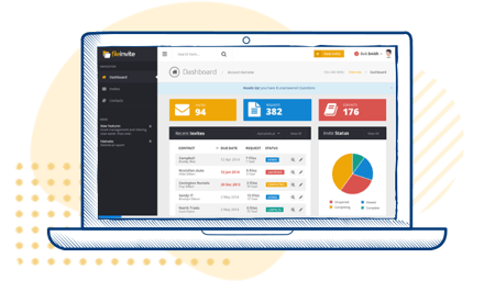 Process document requests, approve & reject documents on the dashboard